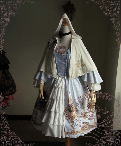 Ten O'Clock Cinderella, Rococo Lolita Elegant Gothic Square Neckline ...