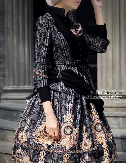 Elegant Gothic Dandy Bias Top Hat and Sash Set