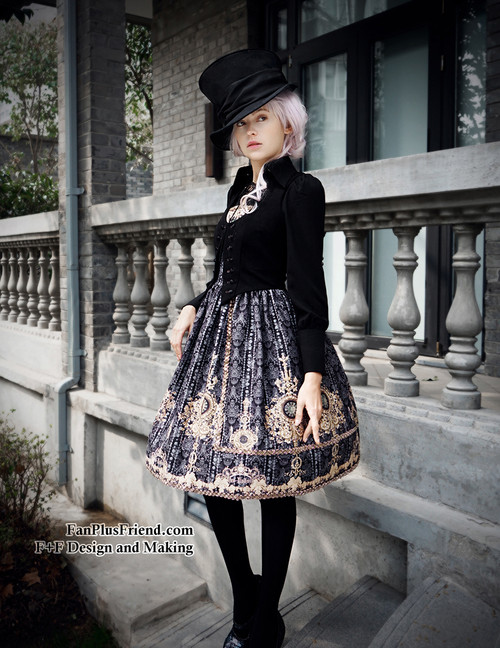 Elegant Gothic Dandy Bias Top Hat and Sash Set
