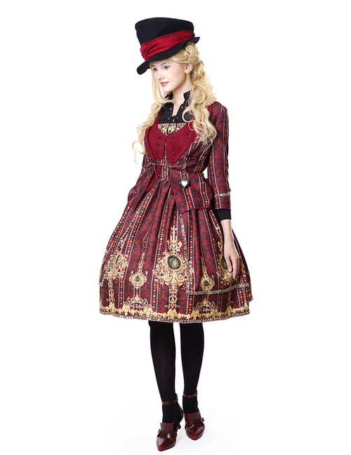 Elegant Gothic Dandy Bias Top Hat and Sash Set