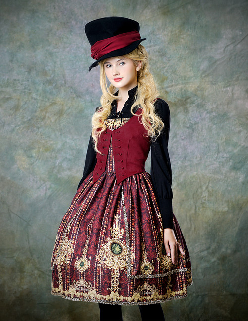 Elegant Gothic Dandy Bias Top Hat and Sash Set
