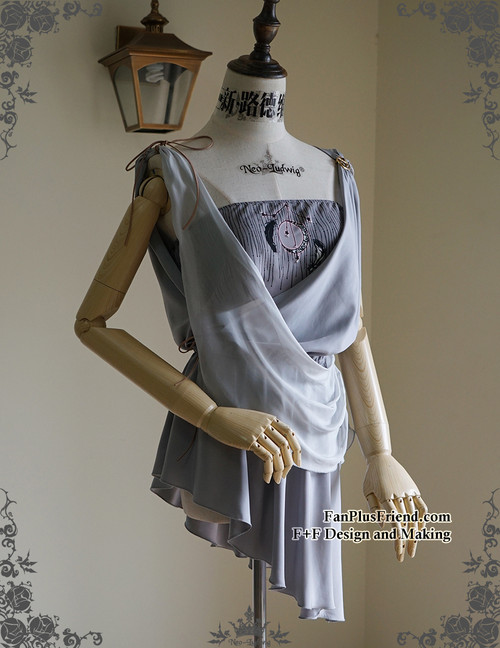 Vintage Silk Top Bandeau Ancient Greek Goddess Sleeveless Wrap Top Grey ...