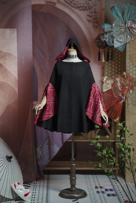Wa Style Collection, Gothic Fashion Hooded Black Cape Casual Unisex ...