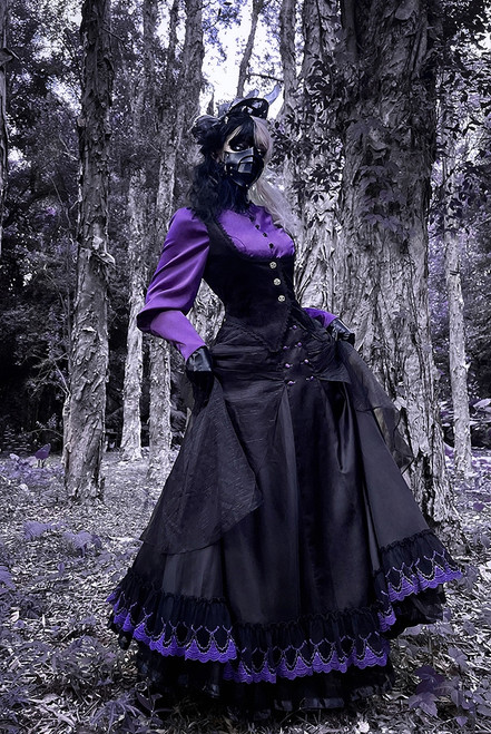 Silence Lonely, Gothic Fashion Casual Long Sleeves Blouse Chic Bishop ...