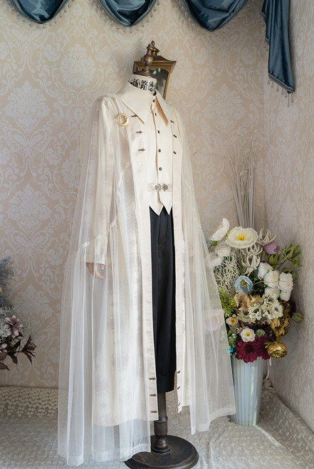 Whale Bones Bay, Gothic Fashion Hoodie Veil Long Cloak Semi Transparent ...