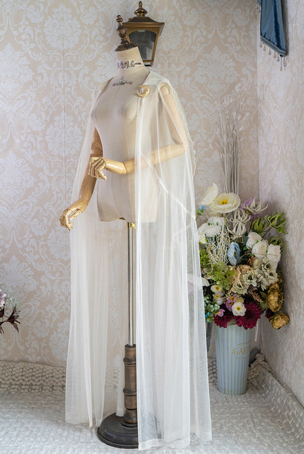 Whale Bones Bay, Gothic Fashion Hoodie Veil Long Cloak Semi Transparent ...