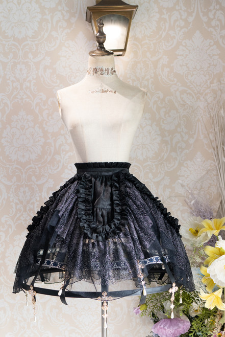 Code F, Cyber Punk Cool Fashion Casual Jacquard or Patterned Midi Skirt