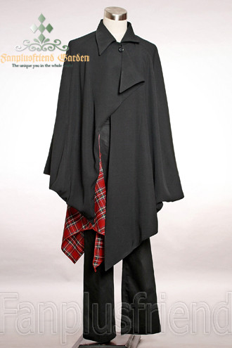 Man Gothic Bias Angles Trench Mantle