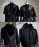 Elegant Gothic Aristocrat Large Cross Wool Long Coat