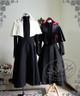 Elegant Gothic Aristocrat Large Cross Wool Long Coat