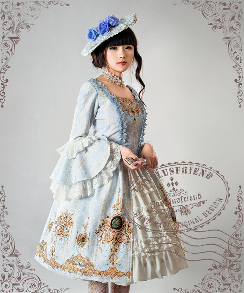 Ten O'Clock Cinderella, Rococo Lolita Elegant Gothic Square Neckline ...