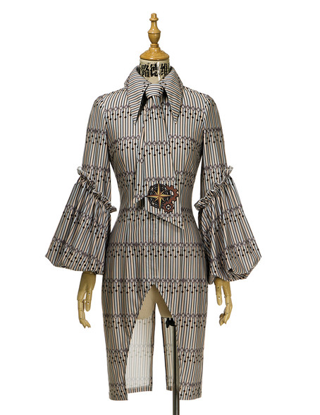 dress shirt tail shirt long shirt steampunk fashion chic top ladies