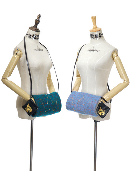 fur muffs handmade vintage fashion wool muffs