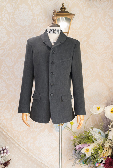 Gothic Fashion Retro Dandy Long Sleeves Double Vent Back Neat Jacket ...
