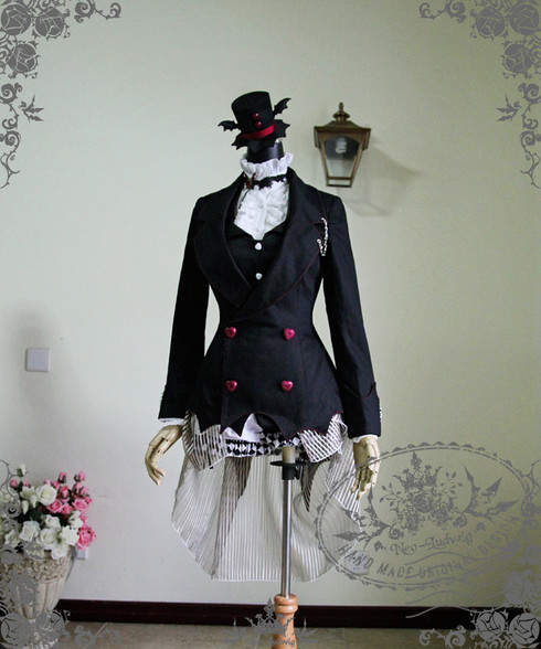 Gothic Punk Dandy Ouji Bat Coattail Jacket For Man* Instant Shipping