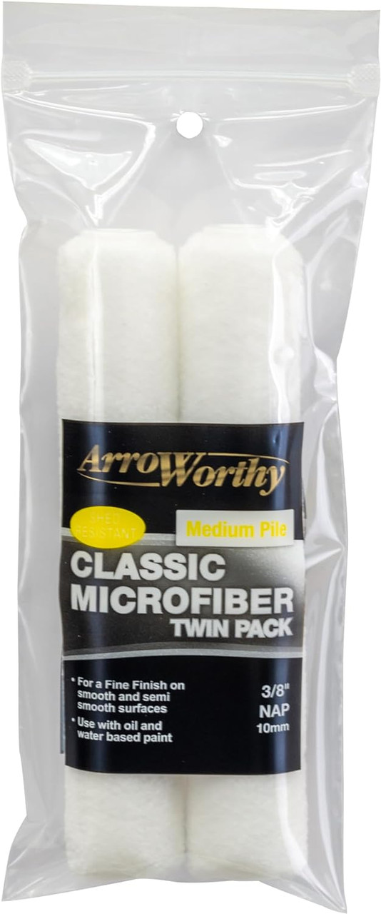 Arroworthy - Classic 6.5" Microfiber Mini 2-Pack Medium Pile Roller ...