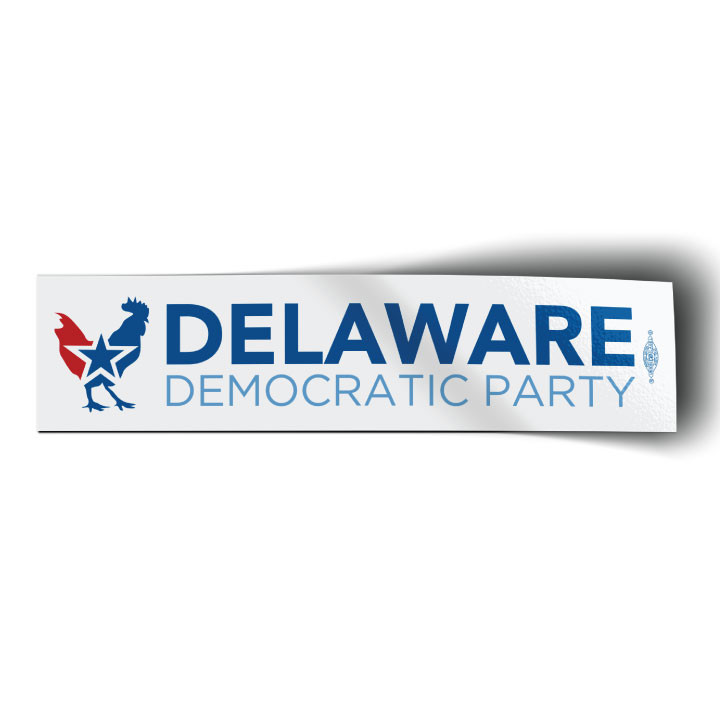 Delaware Democratic Party (10" x 2.4" Vinyl Sticker) - Delaware ...