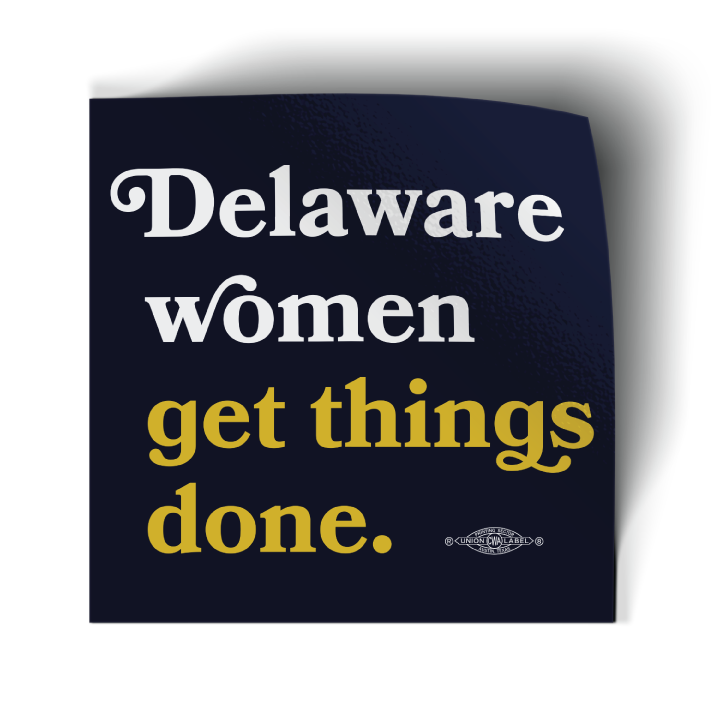 Delaware Women (3.5" x 3.5" Vinyl Sticker -- Pack of Two!) - Delaware ...