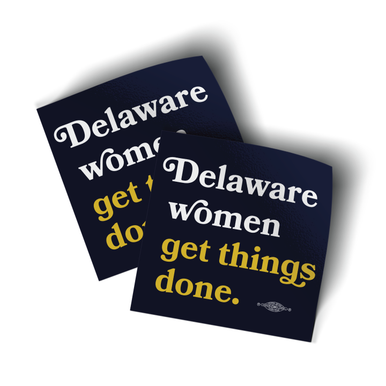 Delaware Women (3.5" x 3.5" Vinyl Sticker -- Pack of Two!) - Delaware ...