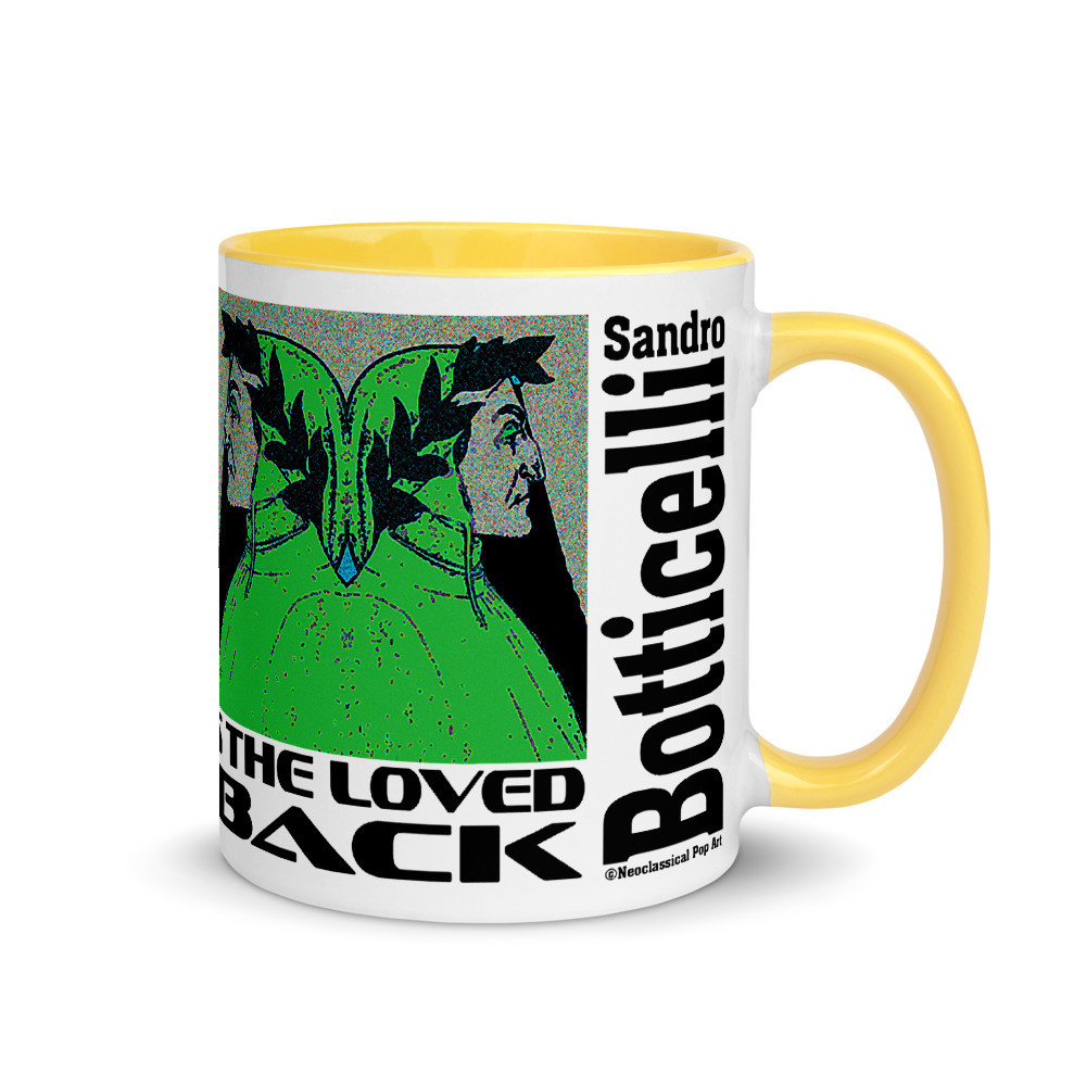 Sandro Botticelli Collectible Green Dante Mug | Neoclassical Pop Art