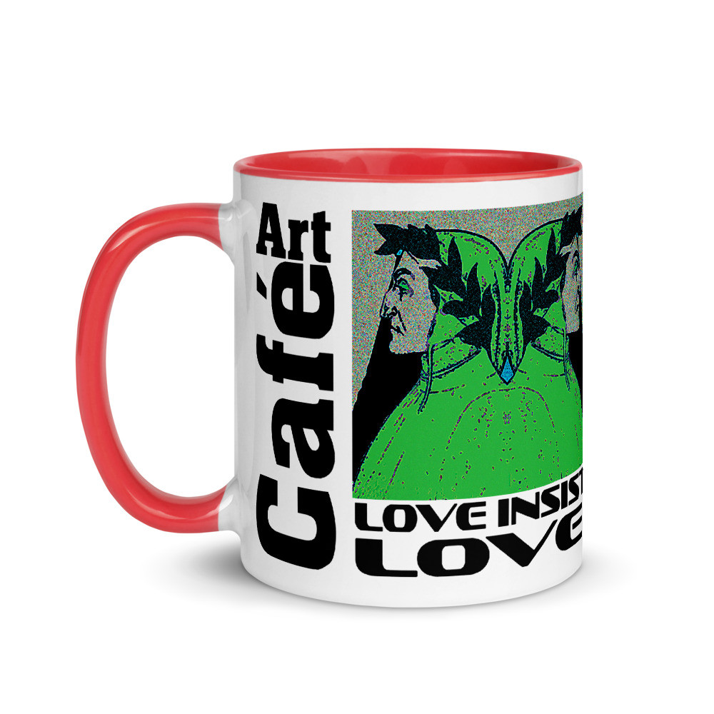 Sandro Botticelli Collectible Green Dante Mug | Neoclassical Pop Art