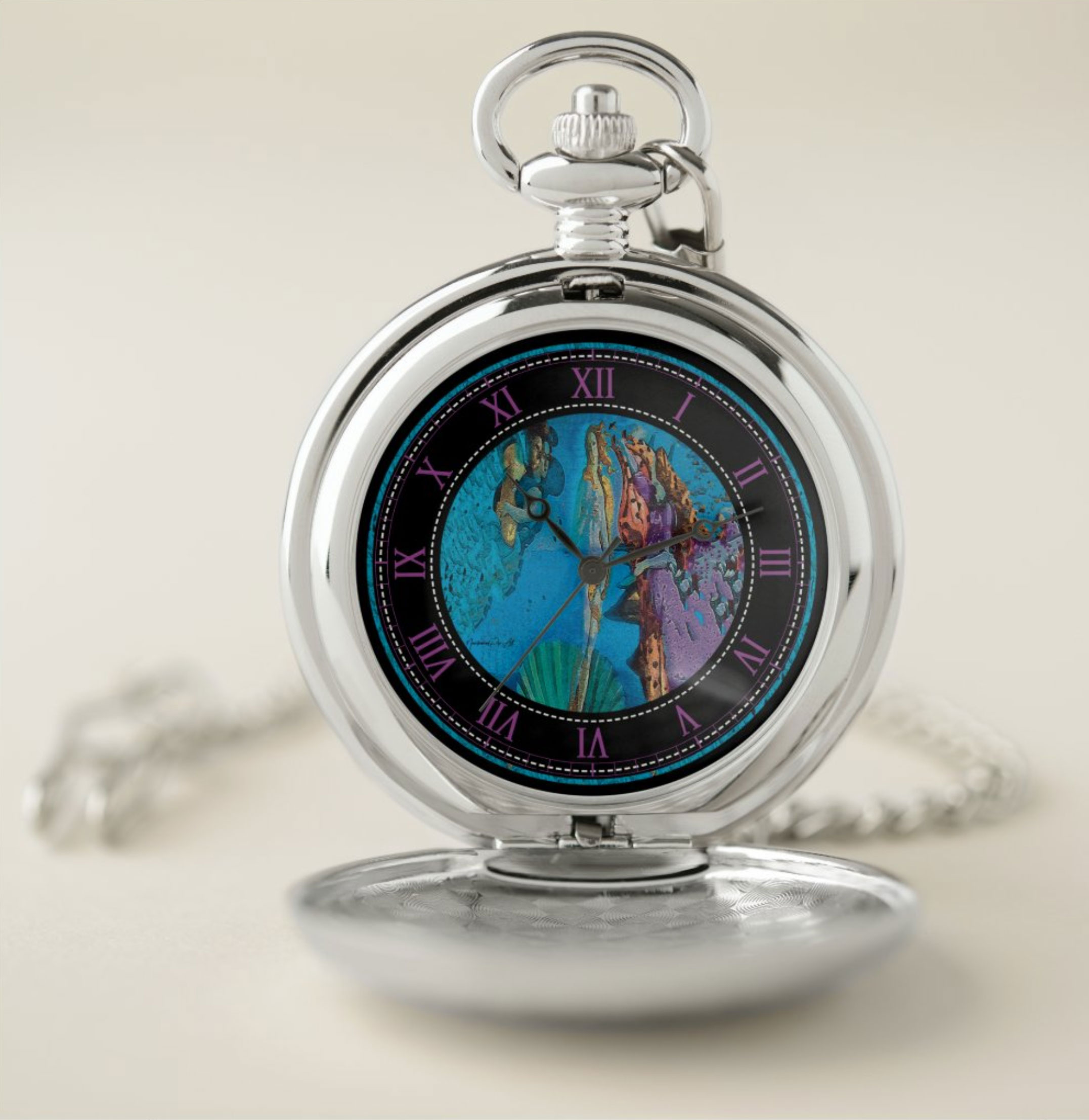 On Sale Botticelli Venus Silver Pocket Watch | Neoclassical Pop Art