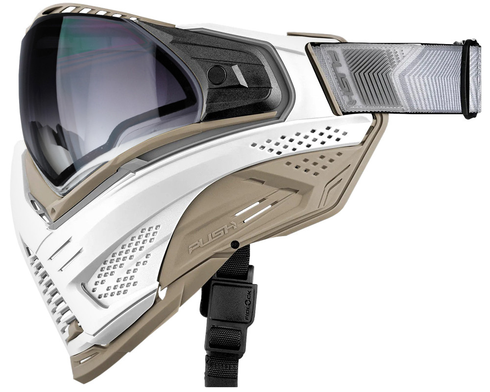 Push Unite XL Paintball Mask - White Walker Tan