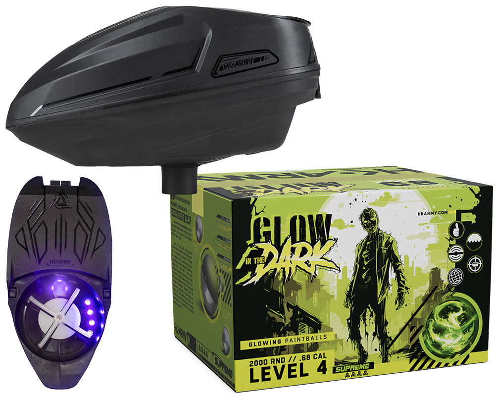 HK Army Sonic Paintball Loader w/ UV Glow Charging Lights & Free Case ...