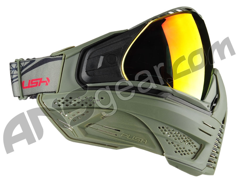 Push Unite Paintball Mask w/ Revo Lens - Olive/Olive