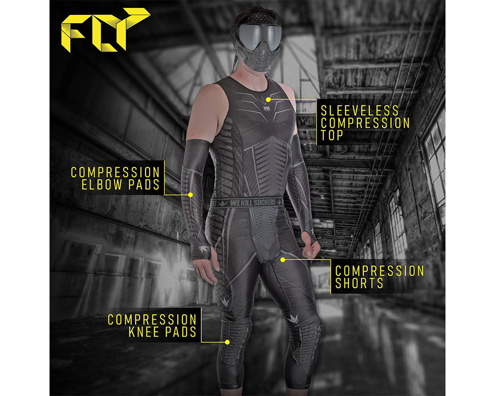 Bunkerkings Fly Paintball Compression Shorts - Black