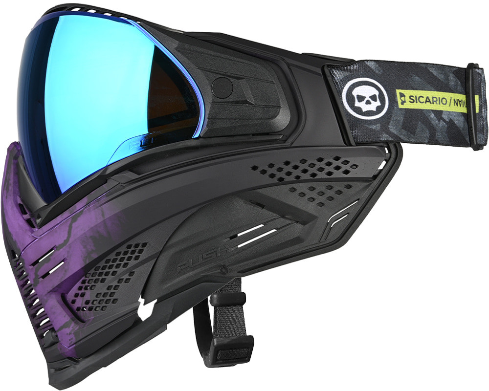 Push Unite XL Paintball Mask - Infamous Purple Skull