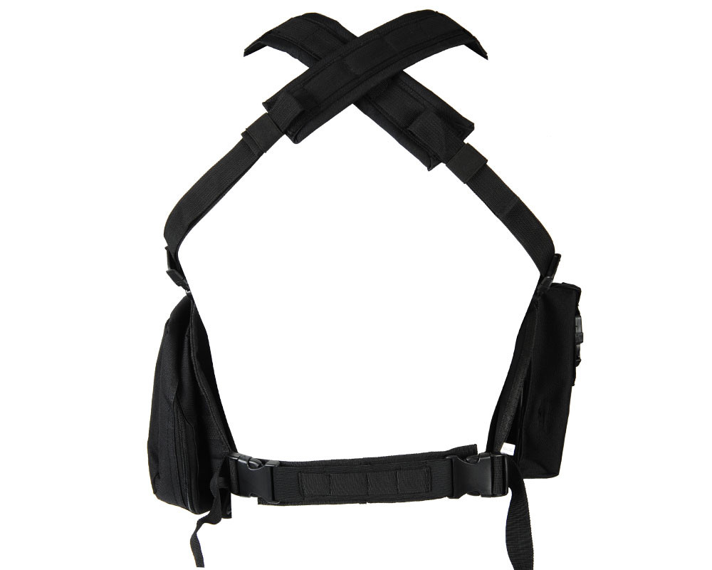 Defcon Gear 600 Denier Commando Airsoft Chest Rig Vest - Black (ZYX-1847)