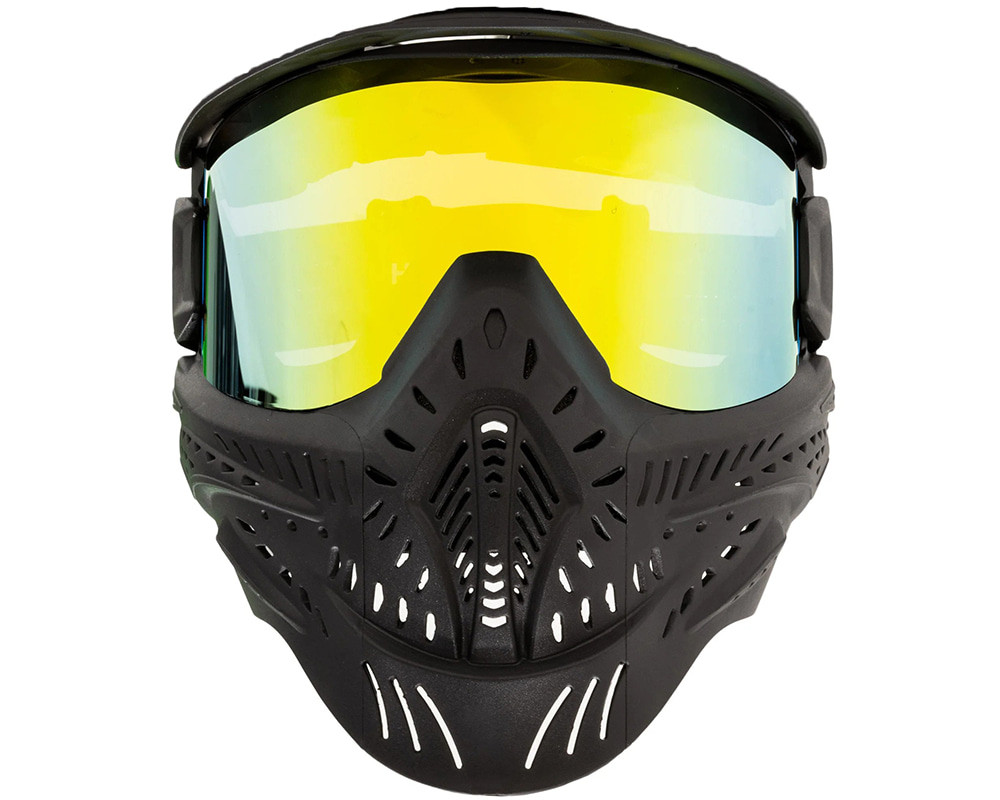 HK Army HSTL Thermal Paintball Mask - Black w/ Gold Lens