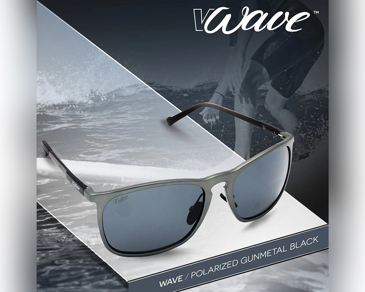 Virtue V Wave Polarized Sunglasses Black