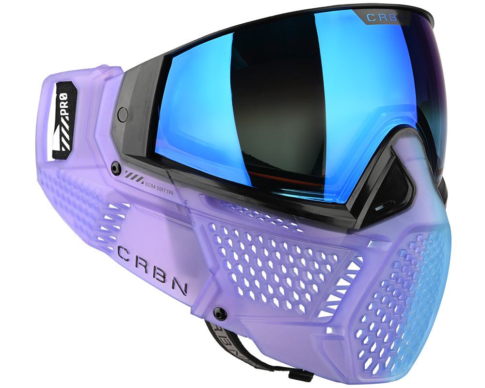 Carbon CRBN Zero Pro Paintball Mask (More Coverage) - Two Tone Blue/Purple