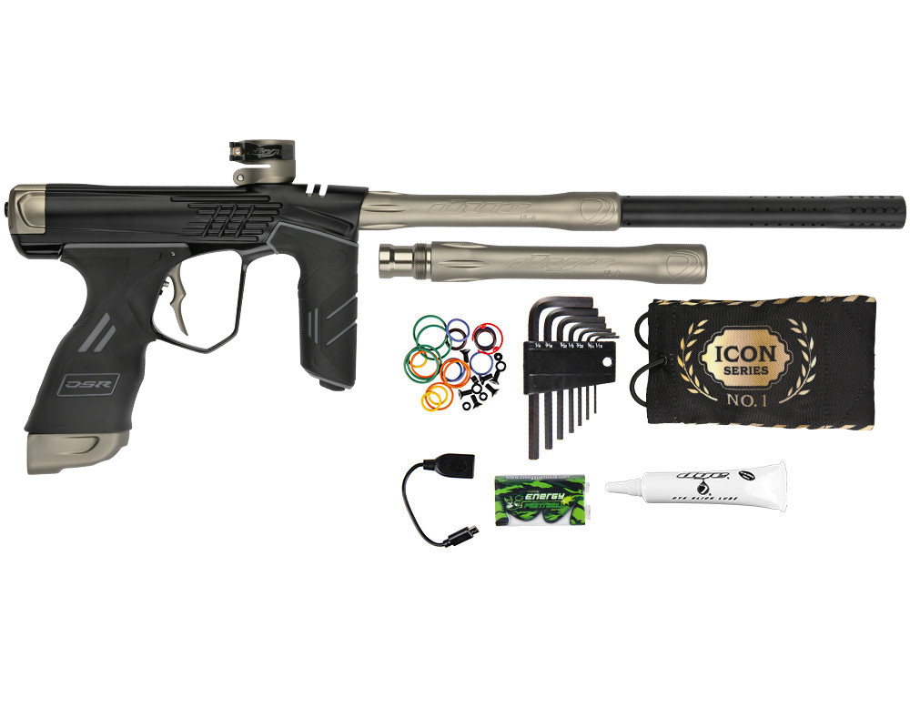 Dye DSR+ Icon Paintball Gun - Black/Dust Tan