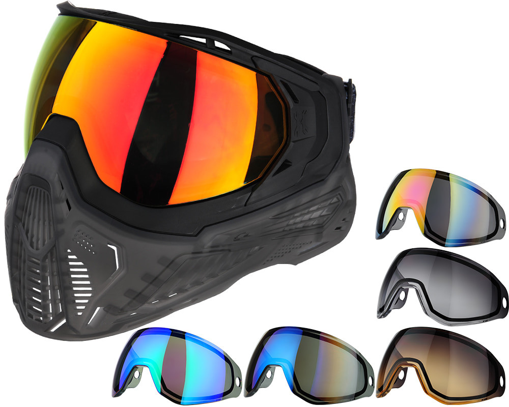 HK Army SLR Paintball Mask w/ Additional Free Lens - Rise (Black/Smoke ...