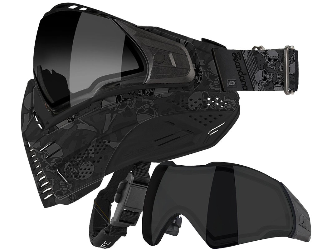 Push Unite Paintball Mask w/ Free Additional Smoke Lens - Sandana Black