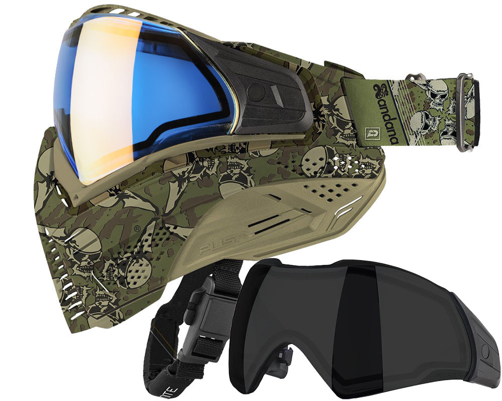 Push Unite Paintball Mask w/ Free Additional Smoke Lens - Sandana Olive