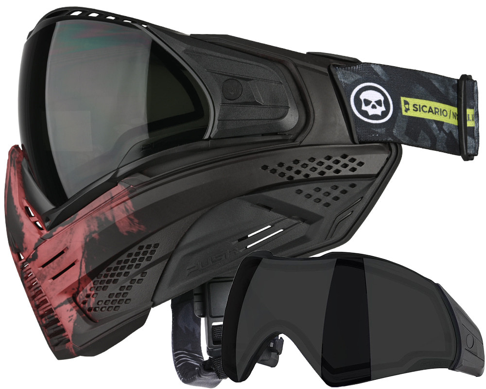 Push Unite Paintball Mask w/ Free Additional Smoke Lens - Infamous Red ...