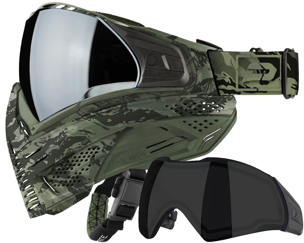 Push Unite Paintball Mask w/ Free Additional Smoke Lens - Olive Camo