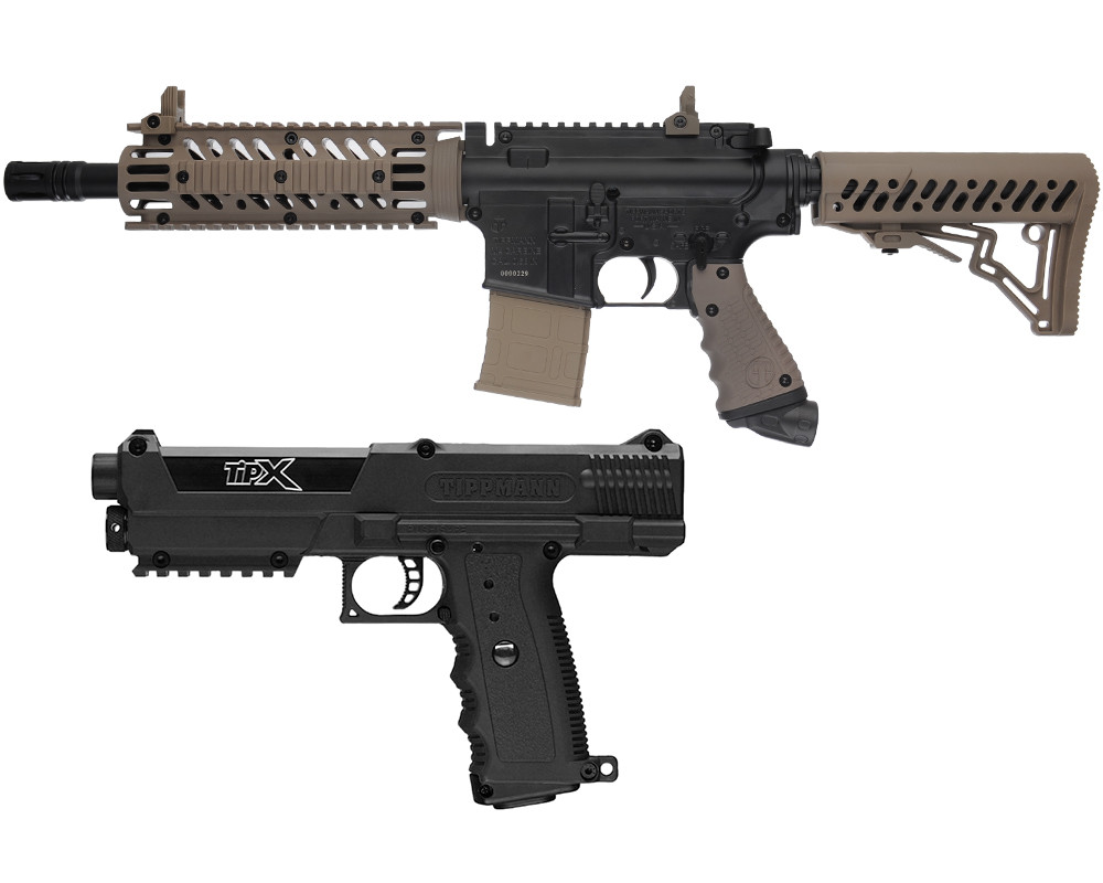 Tippmann TMC Paintball Gun w/ TiPX Pistol Bundle