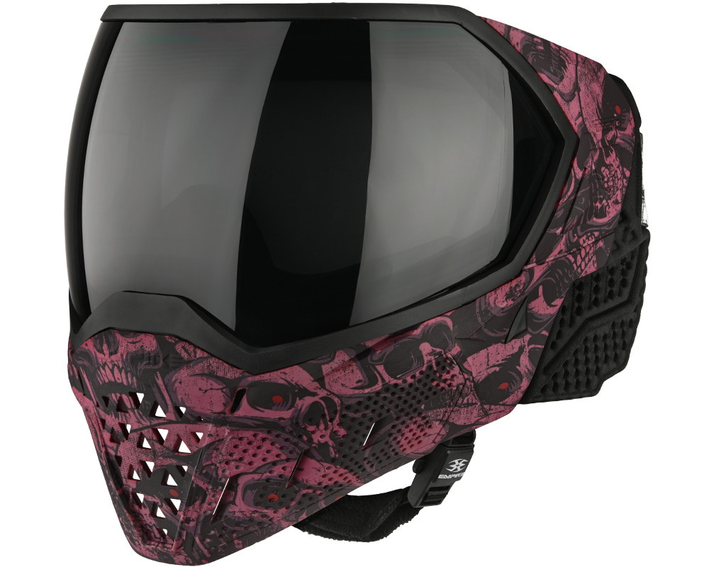 Empire EVS Paintball Mask w/ 1 Lens - Pink Tampa Bay Damage Skull Edition