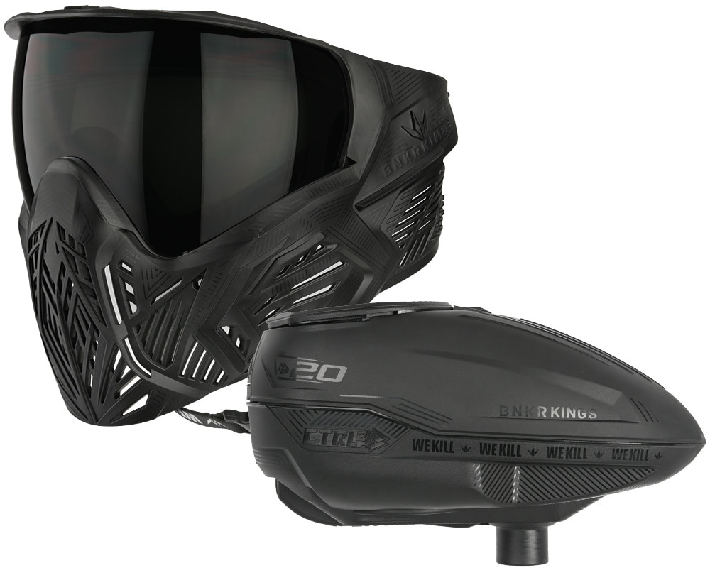 Bunkerkings CMD Mask & CTRL2 Loader Killer Combo - Black/Black