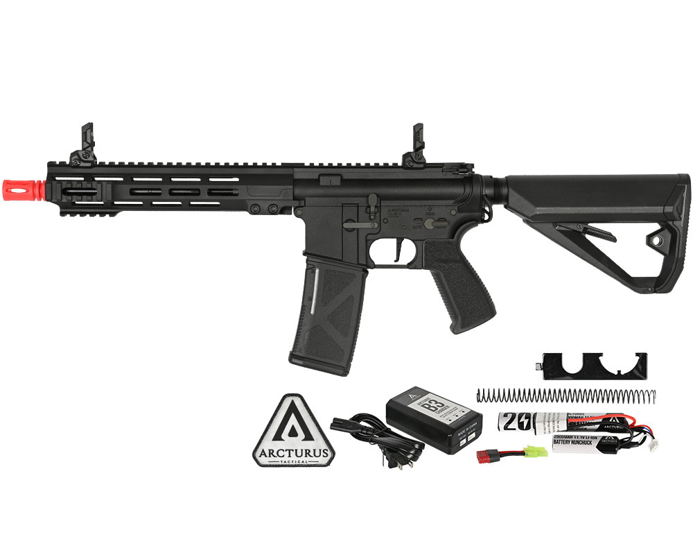 Arcturus LWT MK-I CQB 10" Sport ARC SE AEG Airsoft Gun Starter Pack - Black