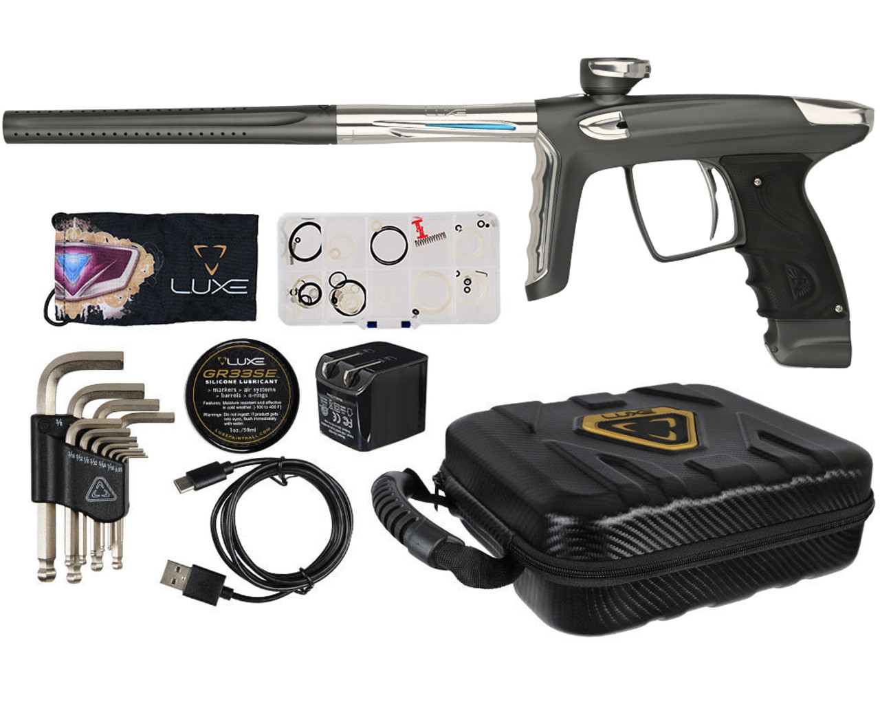 DLX Luxe TM40 Paintball Gun - Dust Pewter/Polished Silver