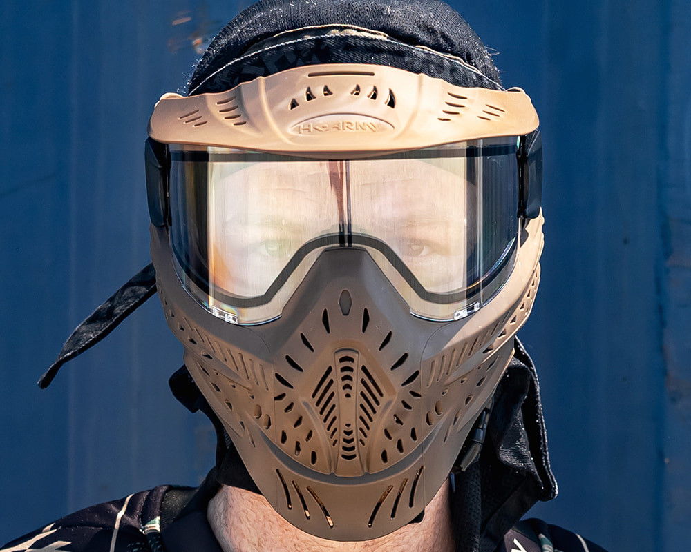 HK Army HSTL Thermal Paintball Mask - Tan w/ Clear Lens