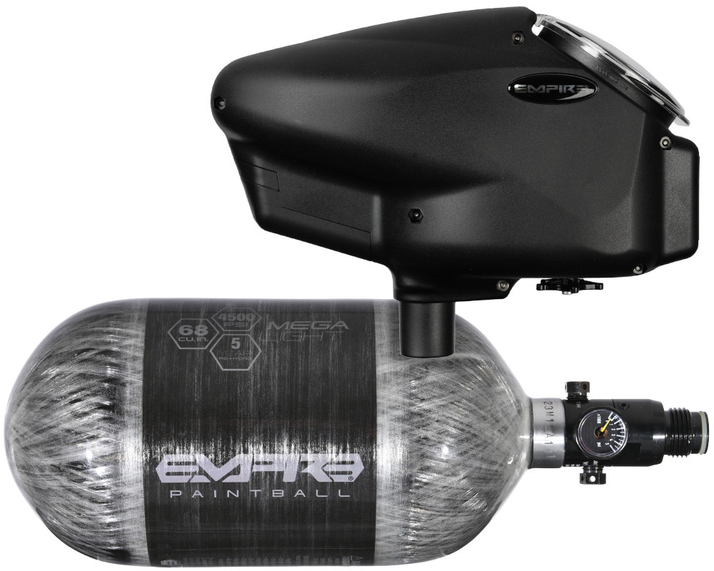 Empire Mega Lite Tri Label 68/4500 Air Tank w/ Halo Too Loader