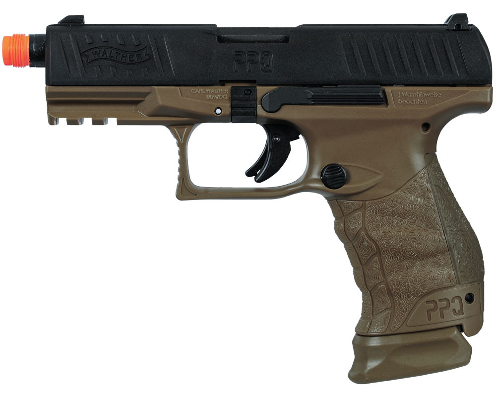 Walther PPQ Tactical Gas Blowback Airsoft Pistol - Dark Earth
