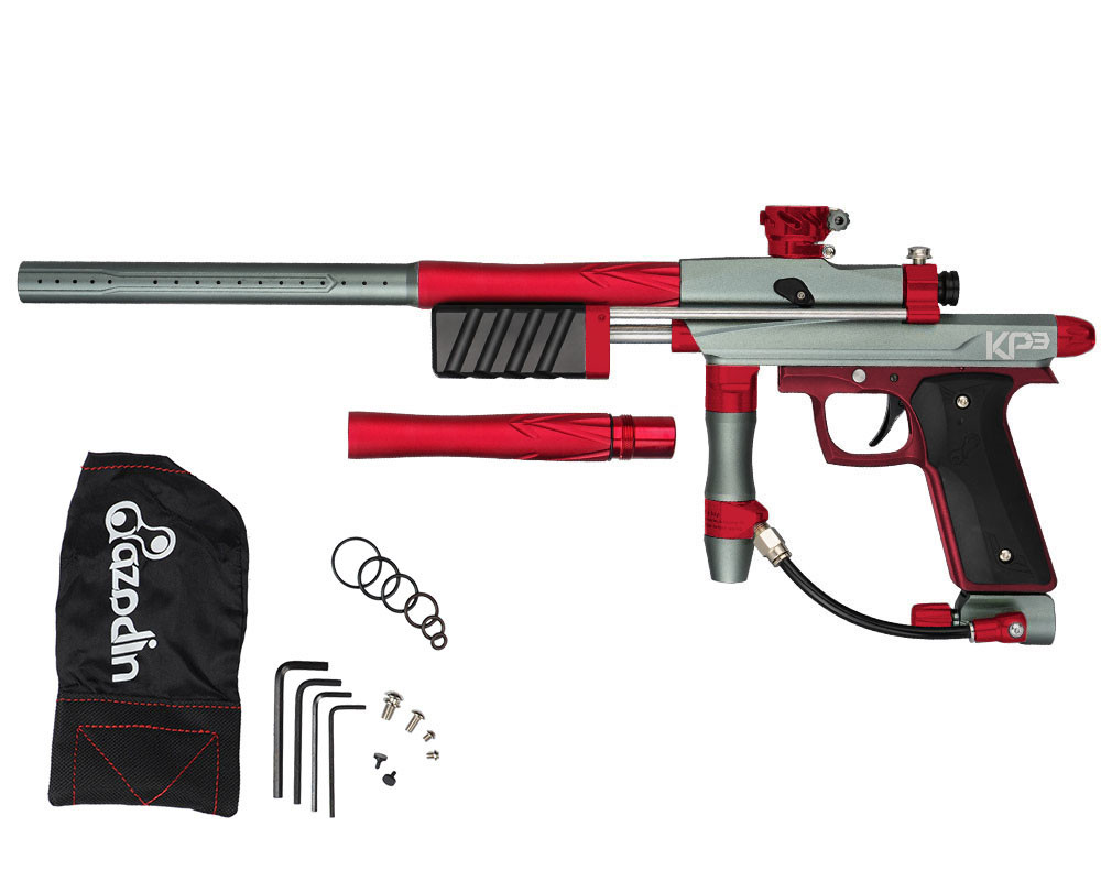 Azodin KP3 Special Edition Kaos Pump Paintball Gun - Titanium/Red